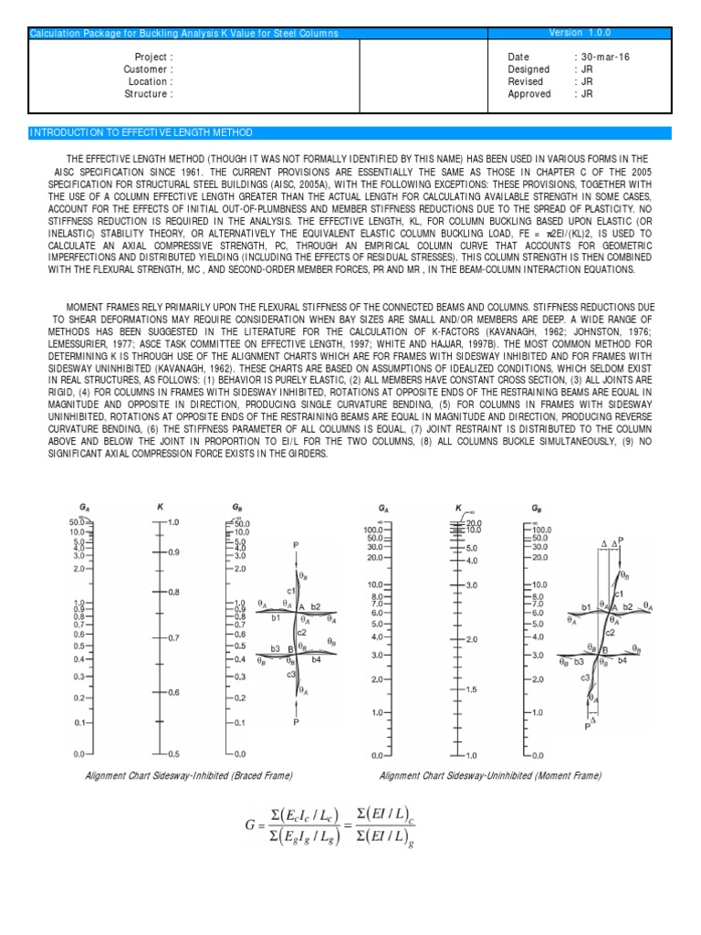 Buckling Analysis K Value Calculator | PDF | Buckling | Strength Of ...