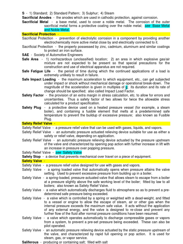 Valve Glossary S To Z | PDF | Valve | Screw