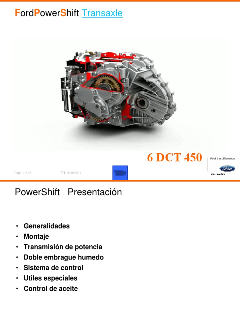 Powershift 6DTC 450 PDF | PDF | Transmisión (Mecánica) | Embrague