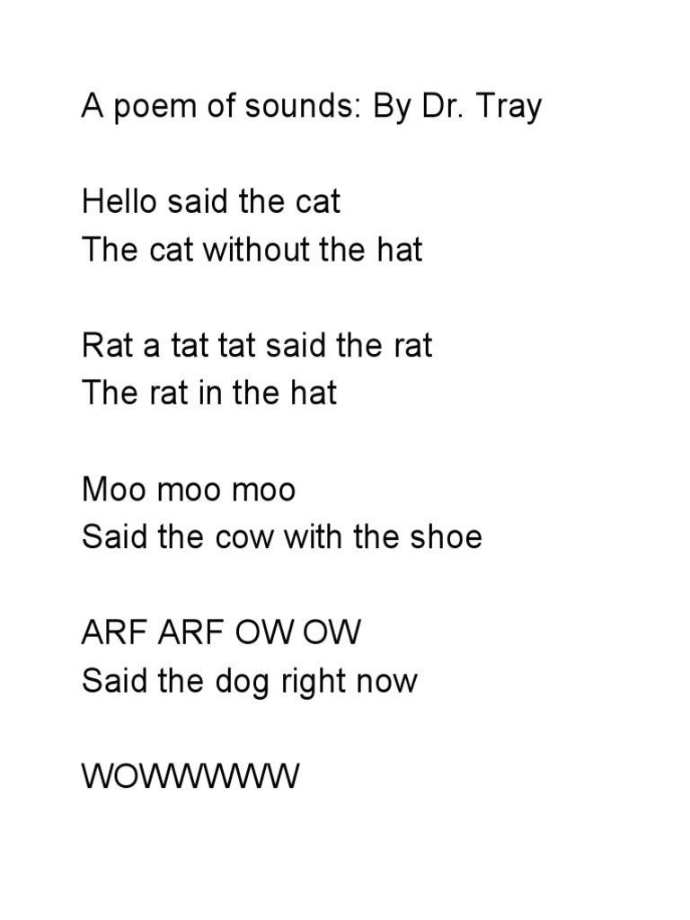 A Poem of Sounds | PDF
