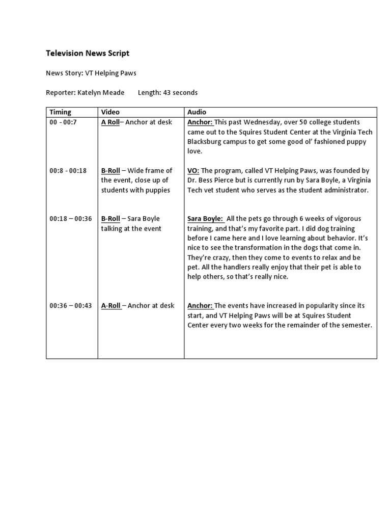 Broadcast Script | PDF
