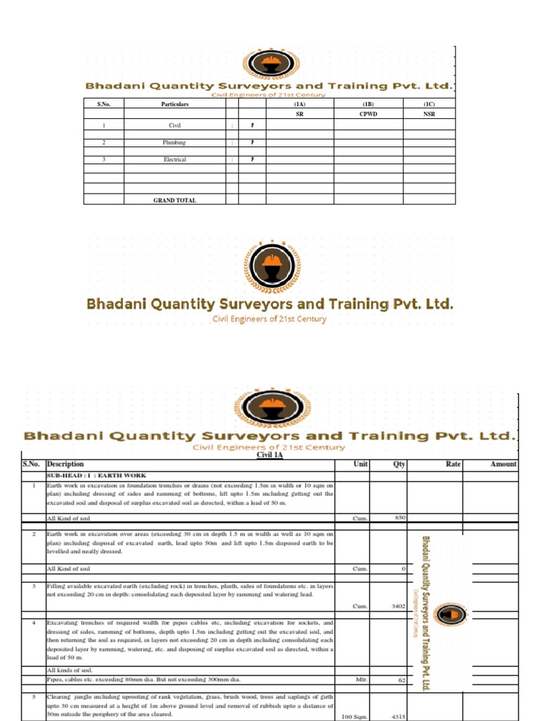 CIVIL WORKS BILL OF QUANTITY | Deep Foundation | Window