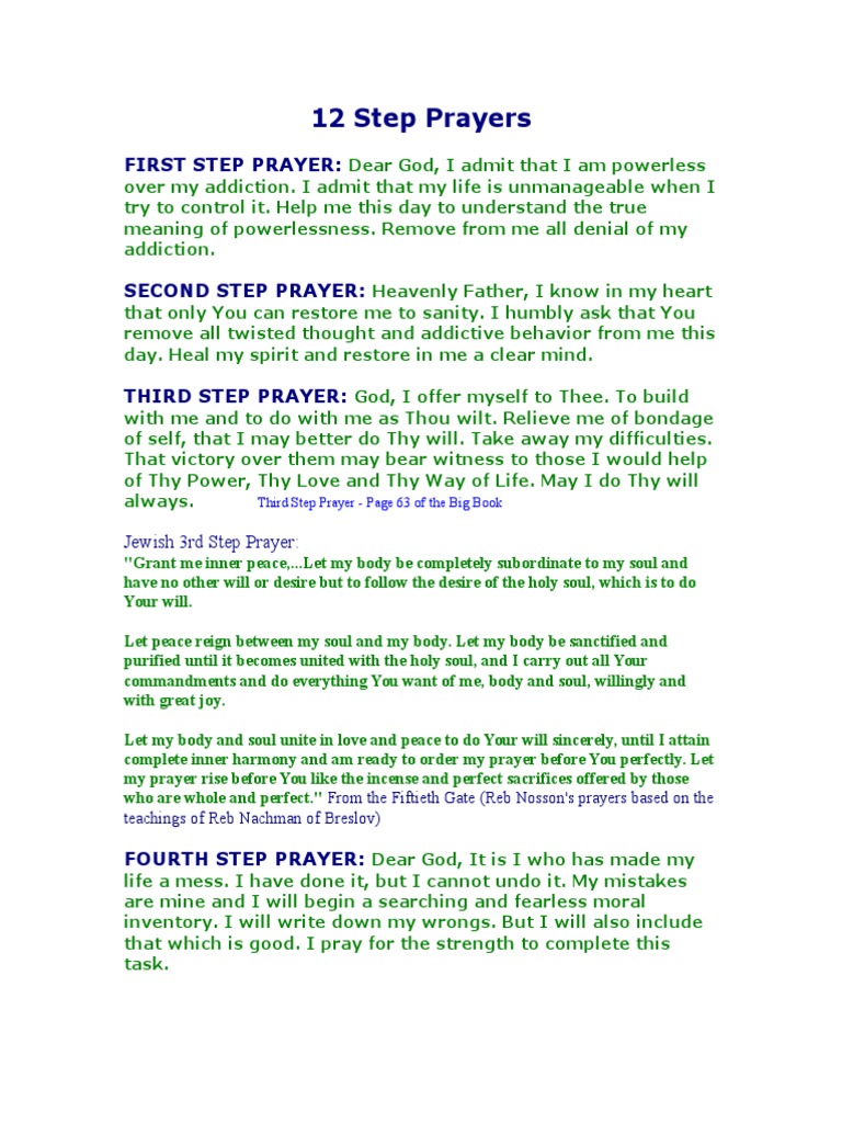 12 Step Prayers | PDF