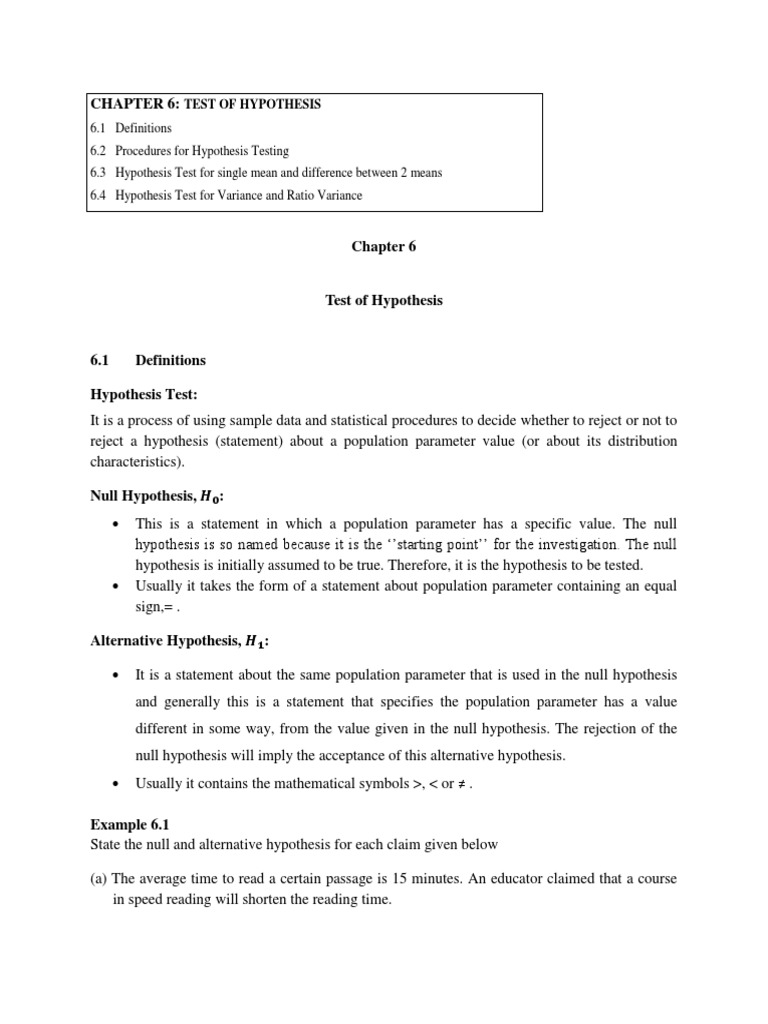 Hypothesis Testing Guide | PDF | Statistical Hypothesis Testing ...