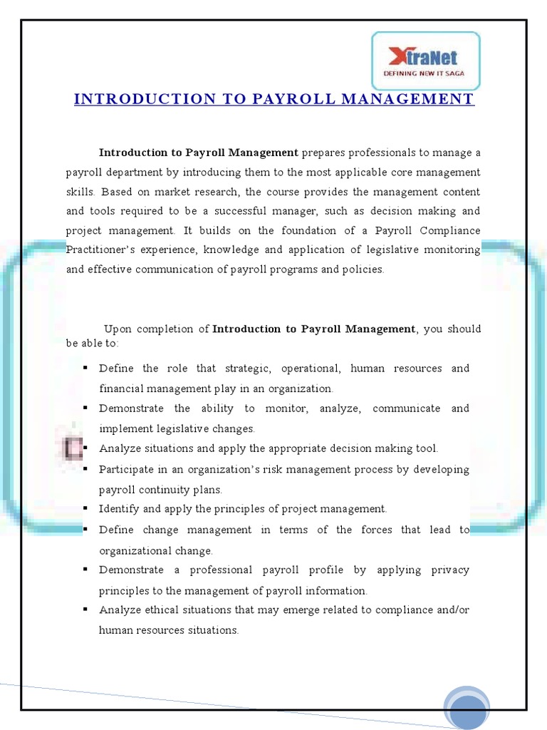An Introduction to Strategic Payroll Management: A Guide to Developing ...