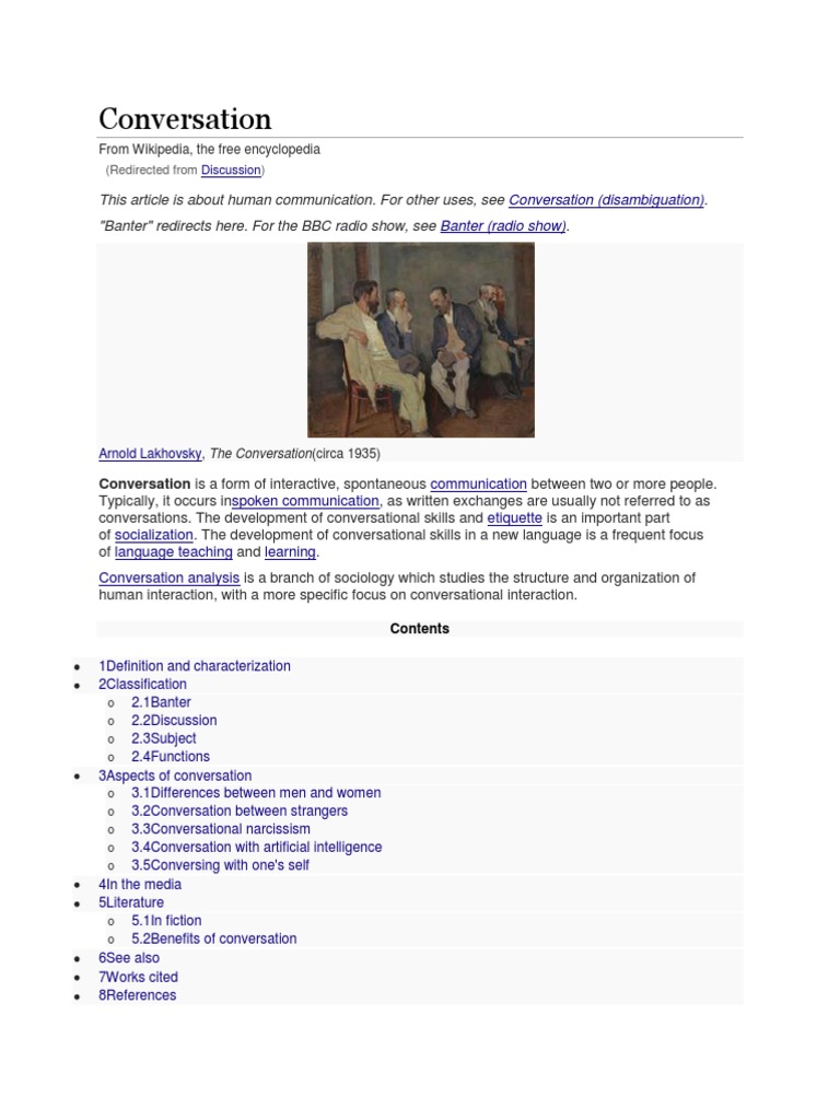 Conversation | Conversation | Interpersonal Communication