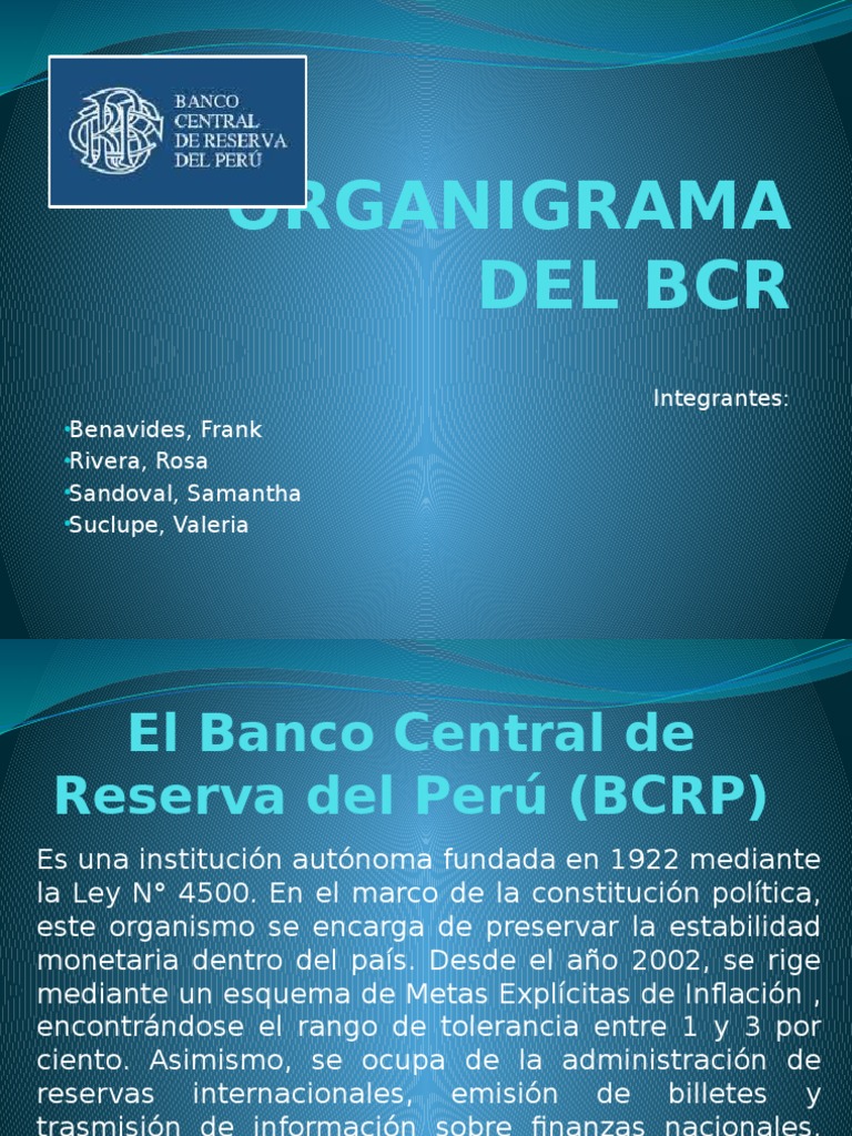 Organigrama Del BCR | PDF | Finanzas y dinero