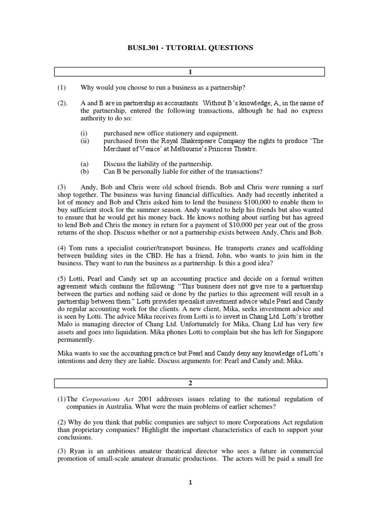 Business Partnership Legal Scenarios | PDF | Takeover | Board Of Directors