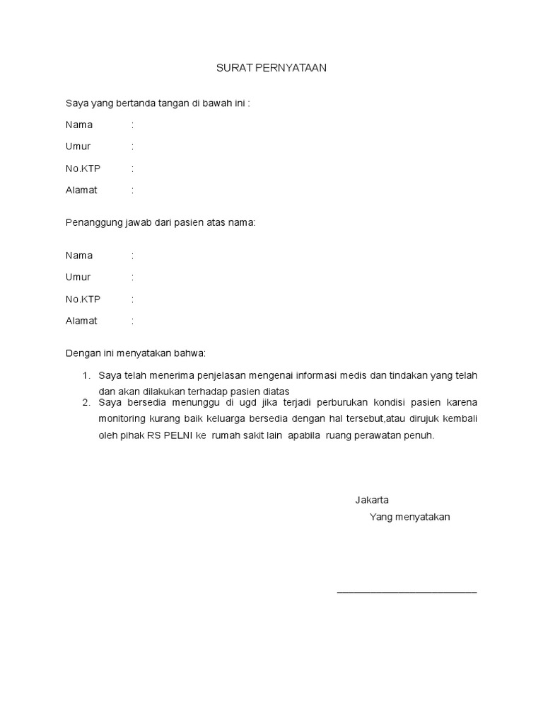 Surat Pernyataan Rujuk | PDF