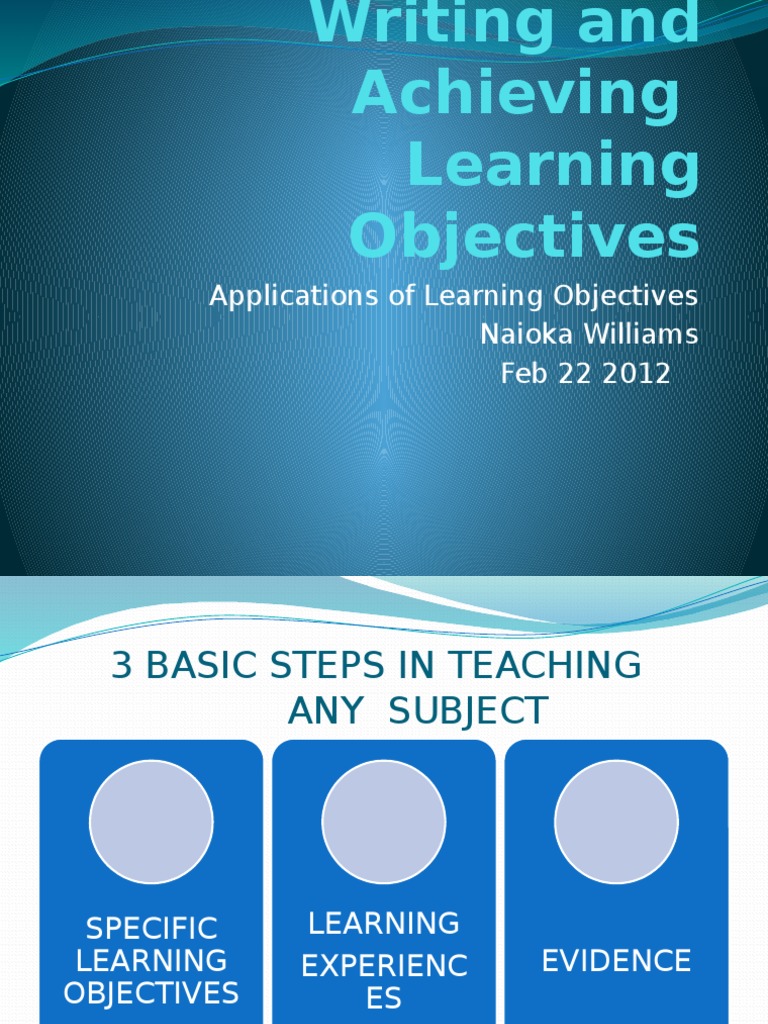 Crafting Effective Learning Objectives | PDF | Affect (Psychology ...