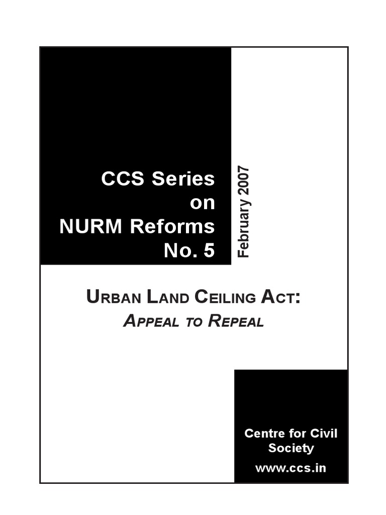 Urban Land Ceiling Act PDF | PDF