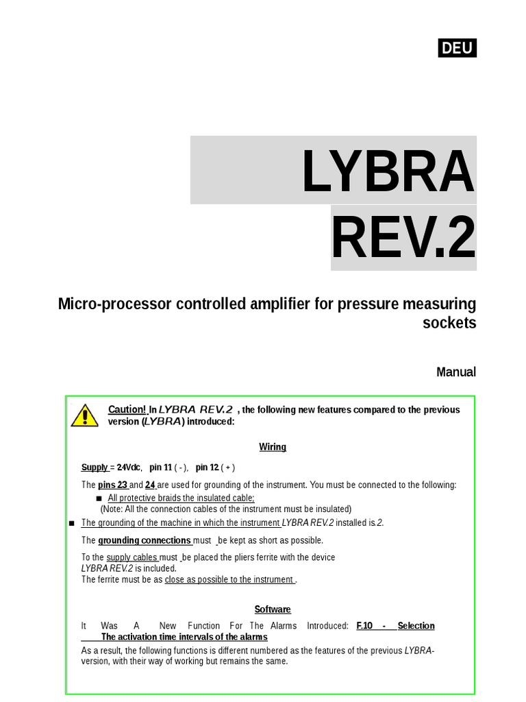 LYBRA REV.2 Amplifier Manual | PDF | Waste Management | Waste