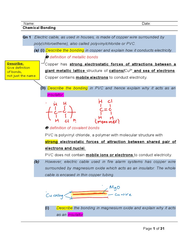 Chemical Bonding and Molecular Structures | PDF | Intermolecular Force ...