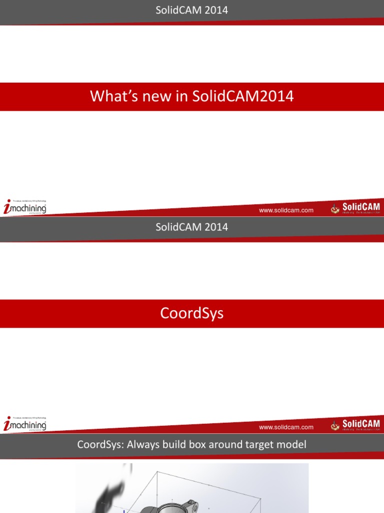 SolidCAM Manufacturing Whats New 2014 | PDF | Machining | Drilling