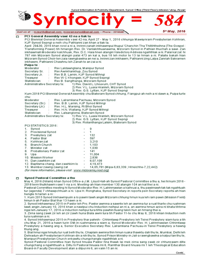 Synfocity 584 | PDF | Religious Faiths | Christian Organizations