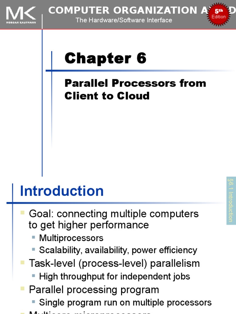 Chapter 06 Computer Organization and Design, Fifth Edition: The Hardware/Software Interface (The ...