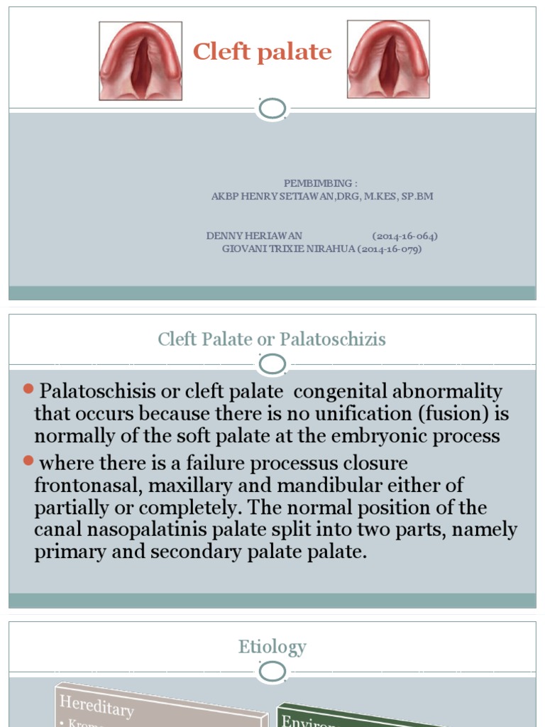 Cleft Palate Repair Techniques Overview | PDF
