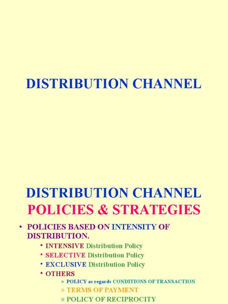 Distribution Channels | PDF | Distribution (Business) | Retail