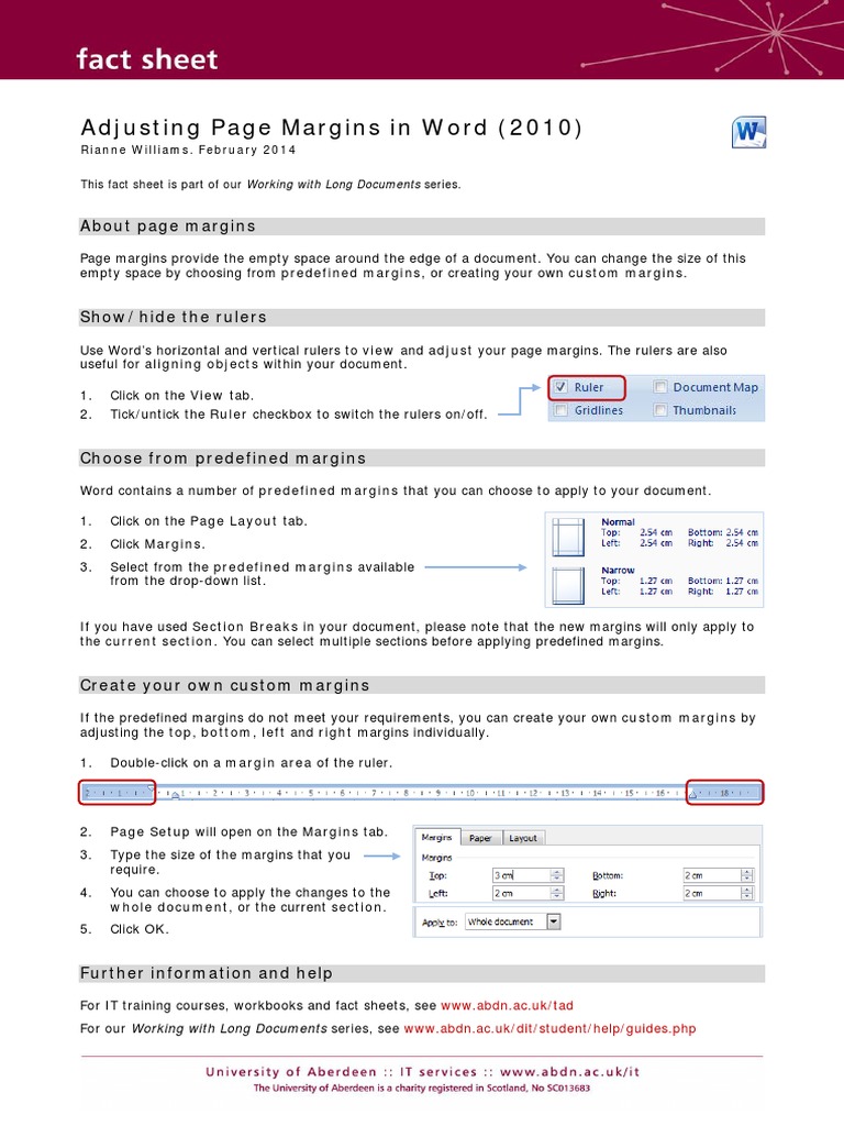 Word 10 Margins | PDF