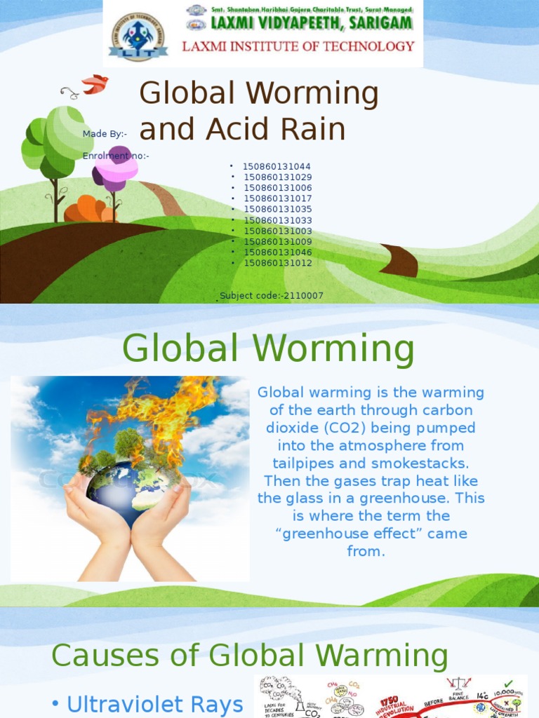 Global Warming & Acid Rain | Greenhouse Effect | Global Warming | Free ...