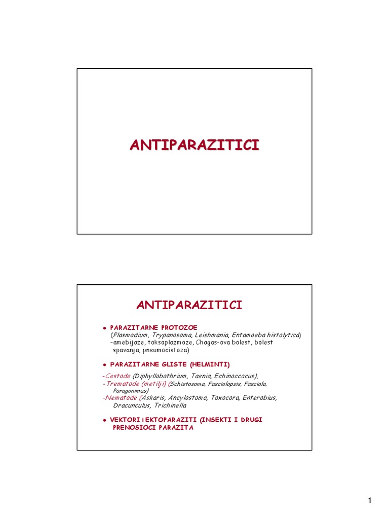 Anti Paraziti C I | PDF