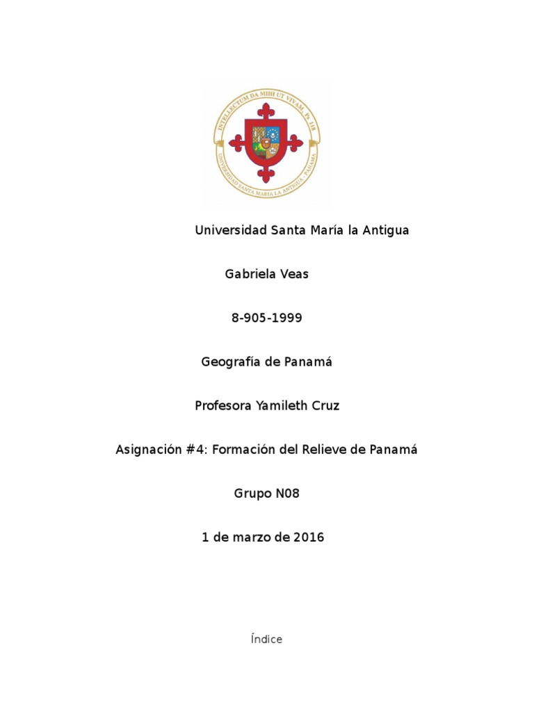 Formación del Relieve de Panamá | PDF | Roca (geología) | Geología
