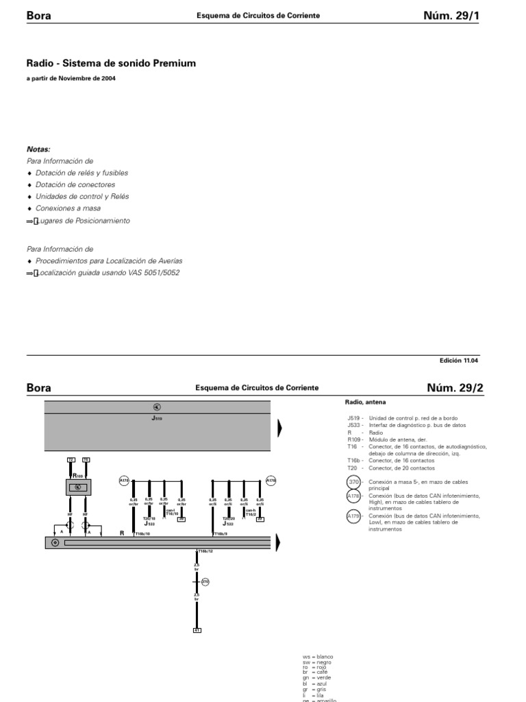 Diagrama De Conexión Estéreo Bora Pdf Qualia Componentes Eléctricos