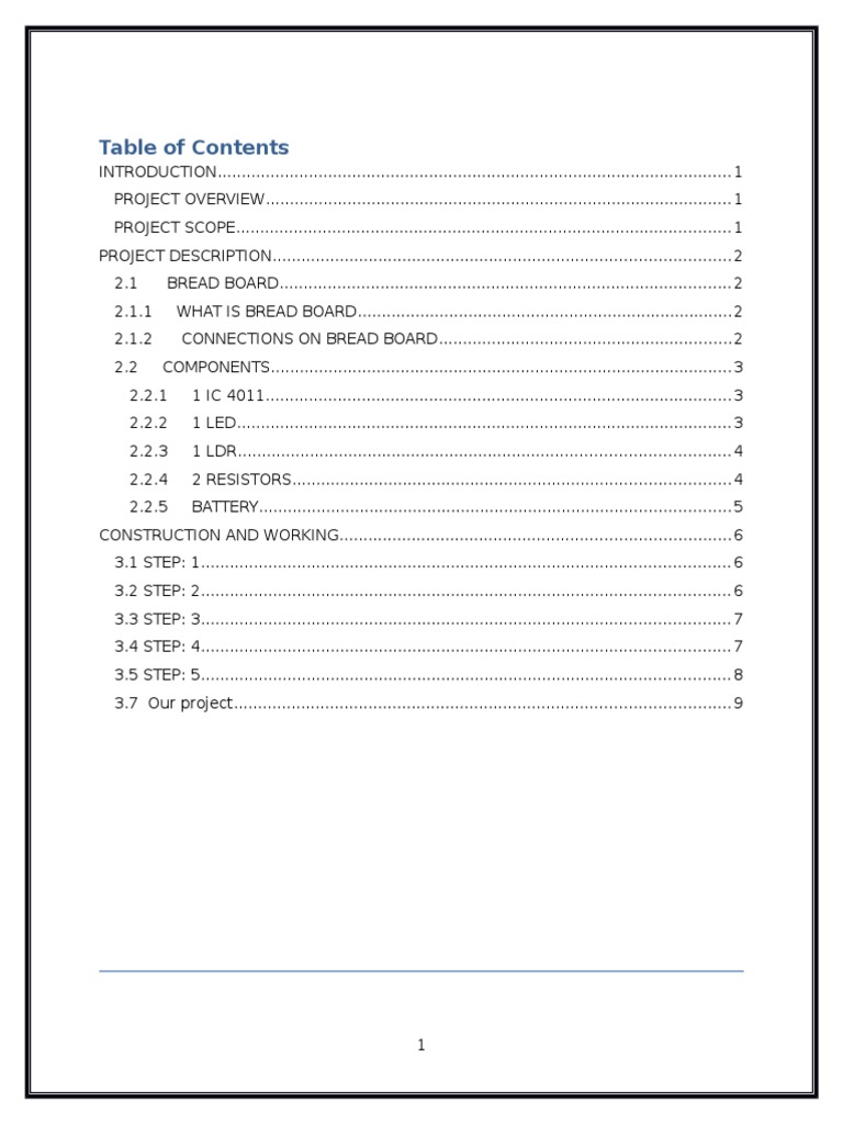 Light Detecting Sensor Project Report | PDF | Resistor | Electrical ...