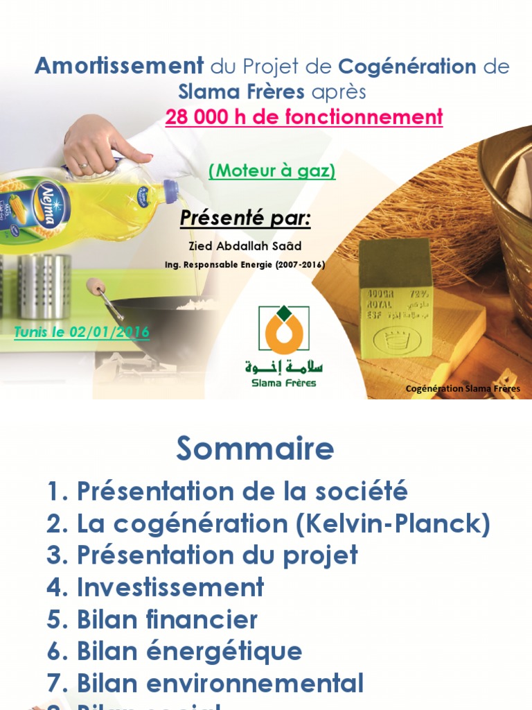 Cogénération Slama Frères Bilan 28 000h | PDF | Cogénération | Gaz naturel