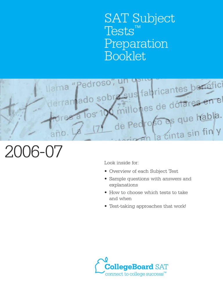 SAT Subject Test | PDF | Sat | Advanced Placement