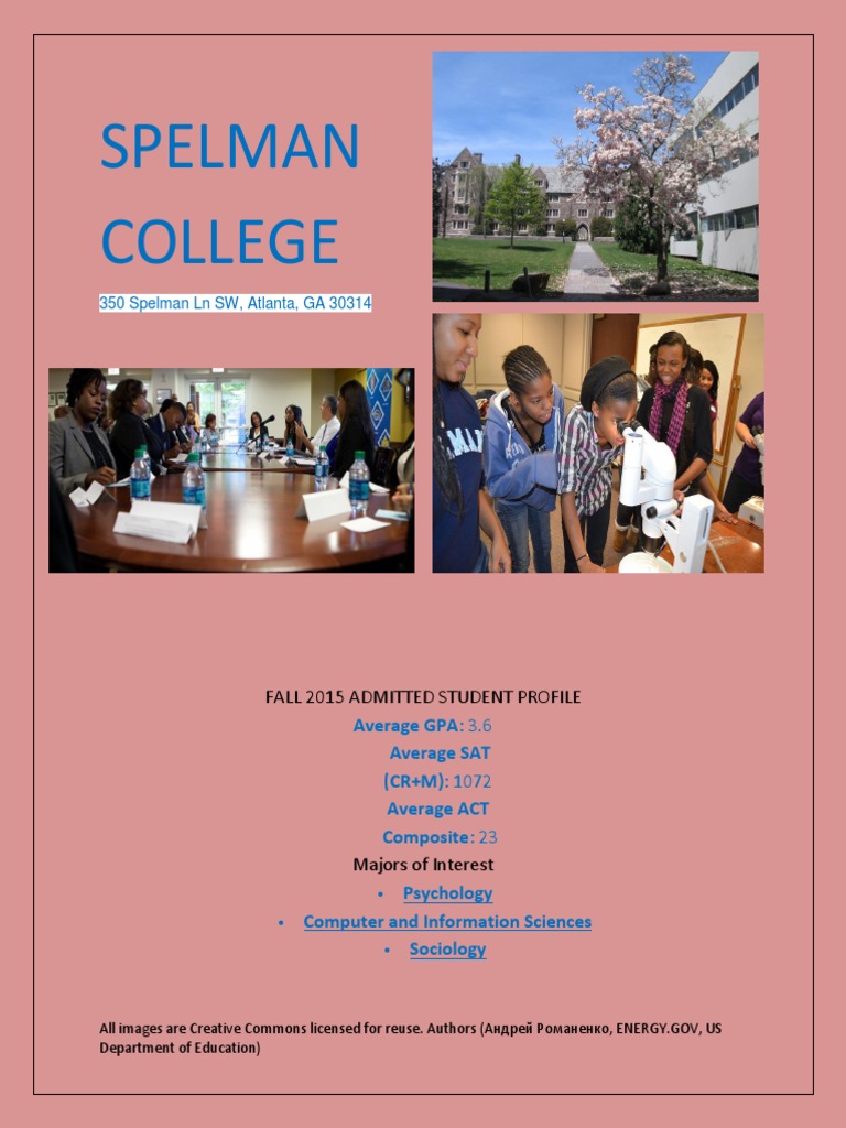 Spelman College Fall 2015 Student Profile | PDF