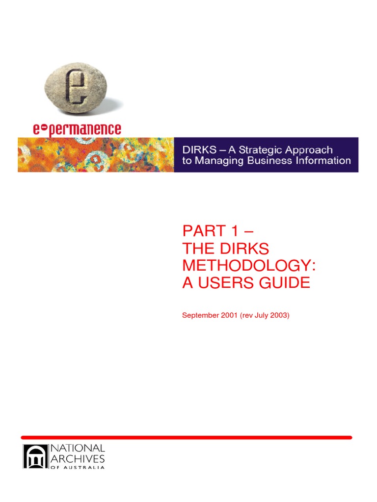 The DIRKS Methodology: A User Guide | PDF | Records Management | Metadata