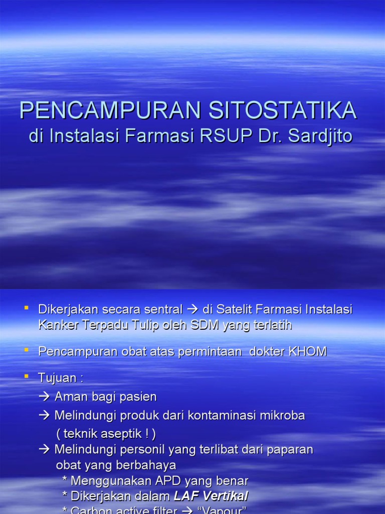 Pencampuran SITOSTATIKA Baru 6 | PDF | Griya & Taman | Kesehatan Holistik