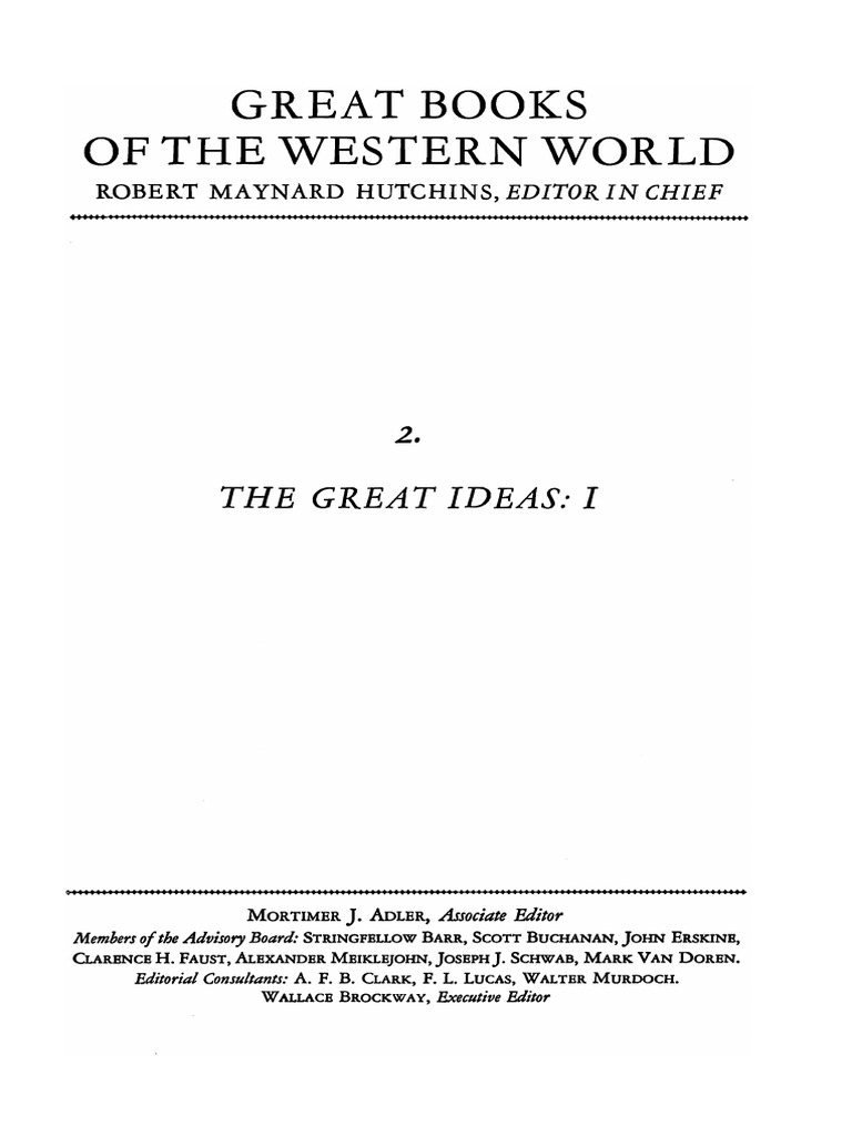Syntopicon of Great Ideas | PDF | Social Science | Philosophy