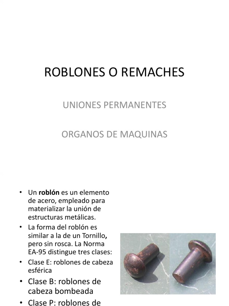 Roblones o Remaches | PDF