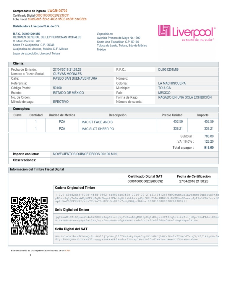 Factura Electrónica | PDF