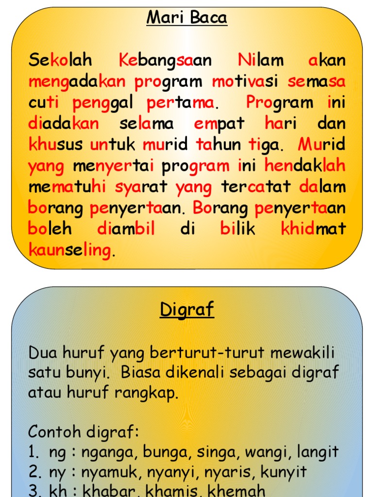 Digraf Dan Konsonan Bergabung | PDF
