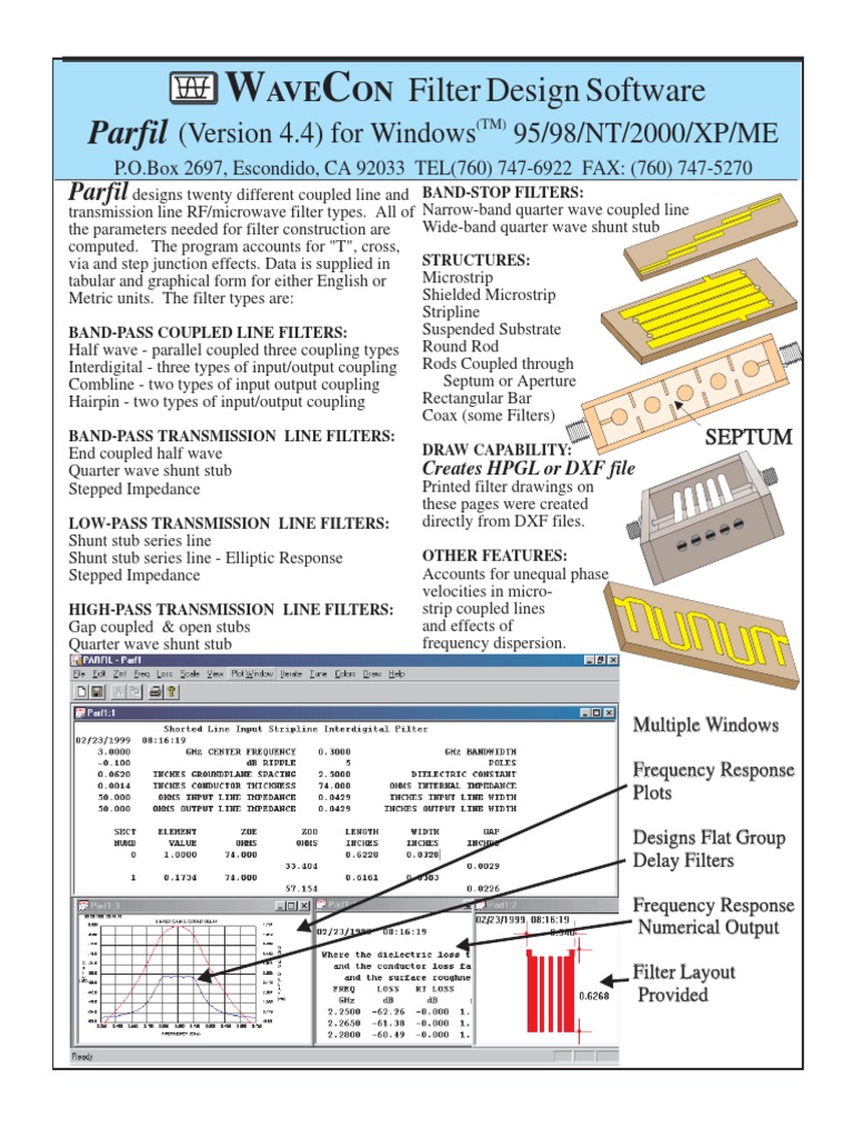 Filter Design Software | PDF | Electronic Filter | Coaxial Cable