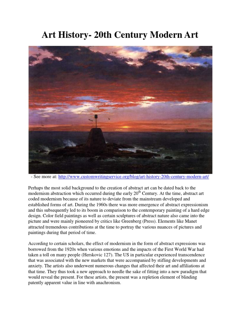 Art History - 20th Century Modern Art | PDF