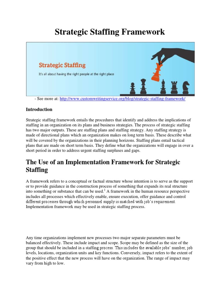Strategic Staffing Framework PDF | PDF | Human Resource Management ...