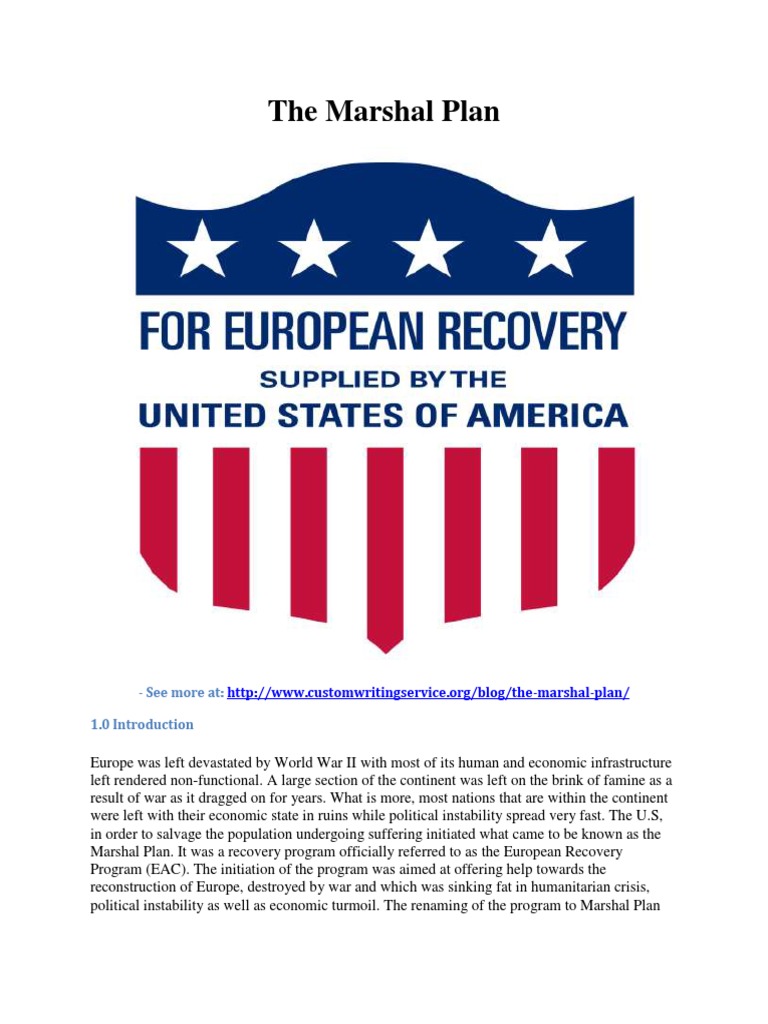 The Marshal Plan PDF | Download Free PDF | Marshall Plan | European Union
