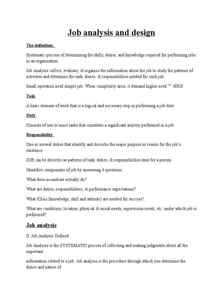 Job Analysis and Design by Gary Dessler | PDF | Employment | Recruitment
