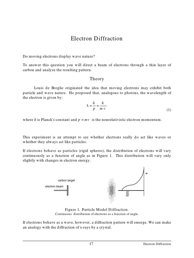 Electron Diffraction PDF | PDF | Diffraction | X Ray Crystallography