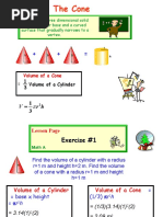 Volume of Pyramids and Cones Worksheet | PDF | Length | Geometry