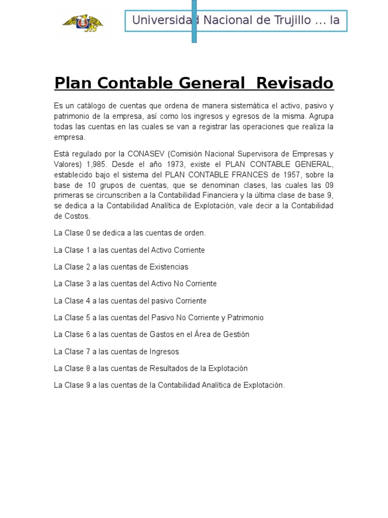 Plan Contable General Empresarial 2023 | PDF | normas internacionales ...