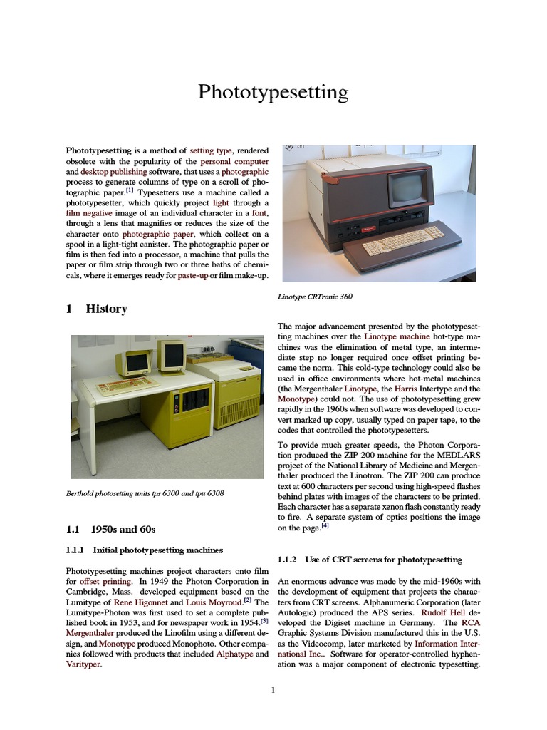 Photo Typesetting | PDF | Media Technology | Graphic Design