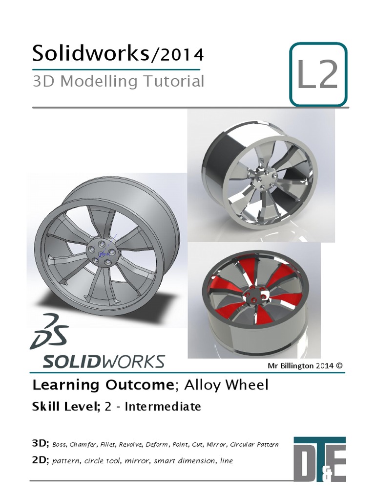 Solidworks Tutorial - Alloy Wheel | PDF | Deformation (Engineering ...