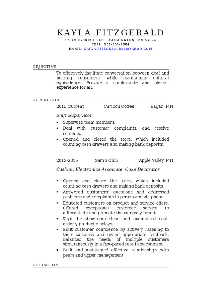 ASL Interpreter Resume and Experience | PDF