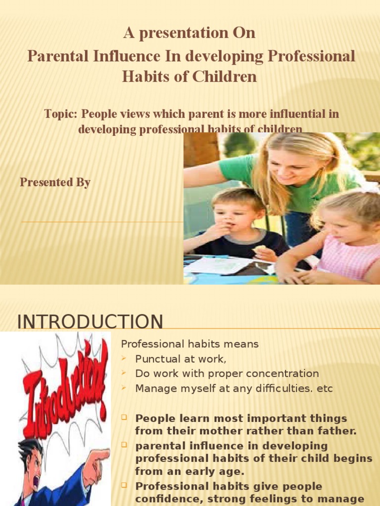 Parental Influence on Children's Careers | PDF | Parent | Relationships