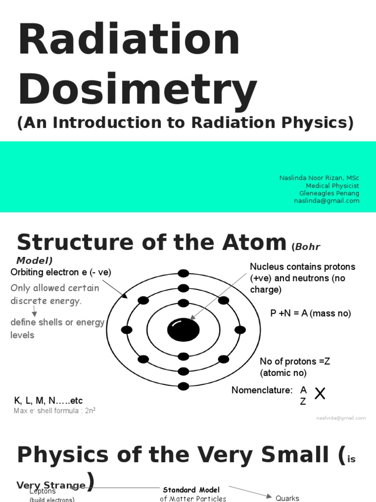 Radiation Dosimetry (An Introduction To Radiation Physics) | PDF ...